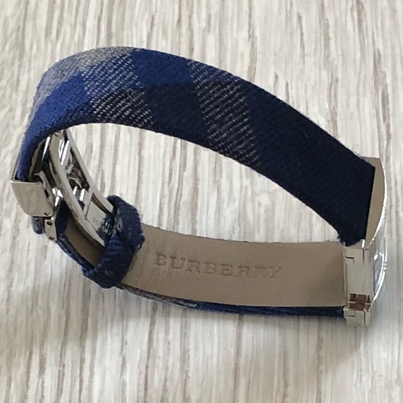Burberry | Accessories | Burberry Classic Plaid Ladies Silver Blue ...